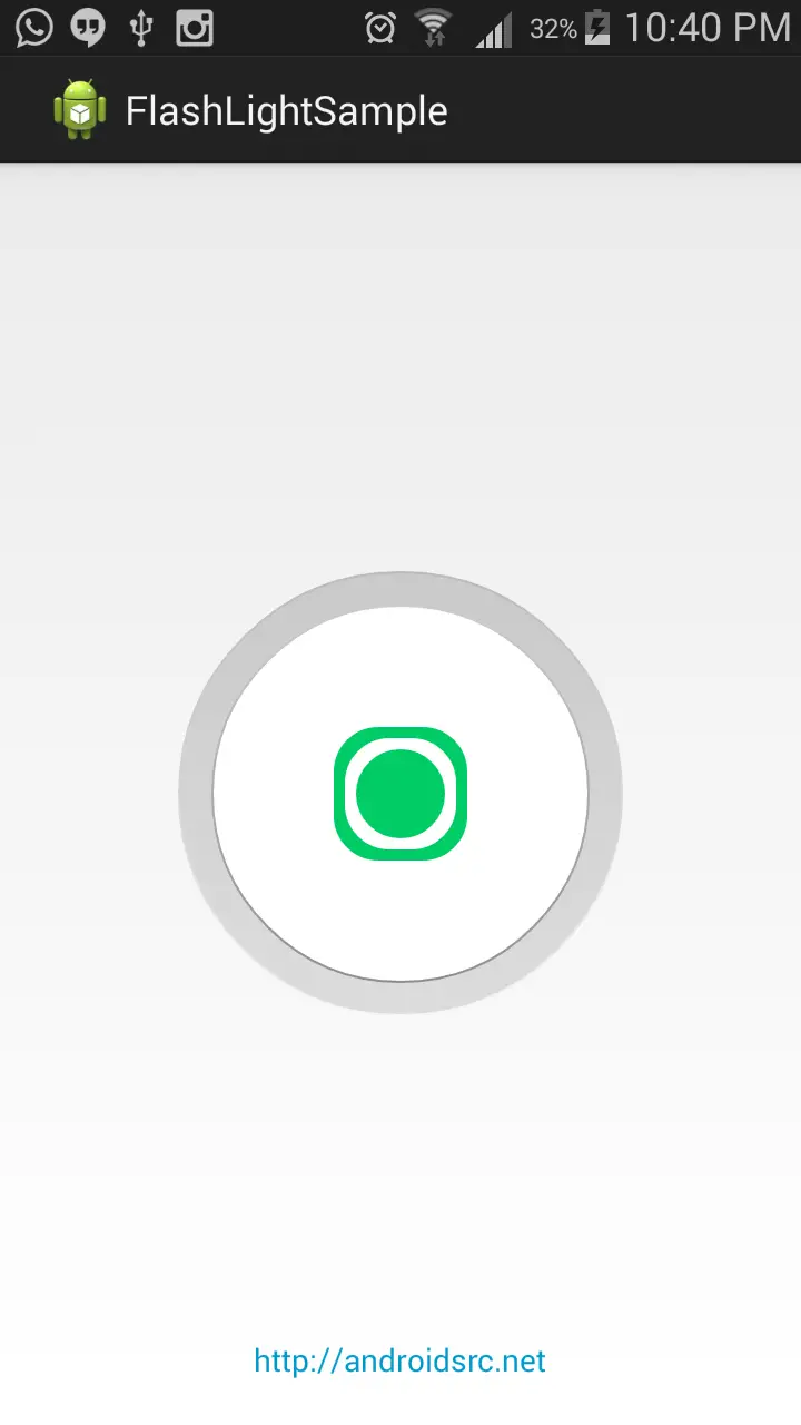 Android FlashLight Torch Application Development Tutorial - AndroidSRC